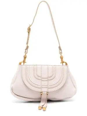 Chloé Marcie Leather Shoulder Bag - Grey