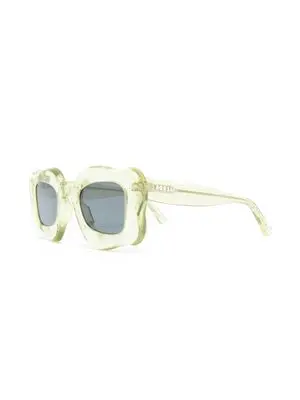BONSAI Curved-frame Sunglasses - Green