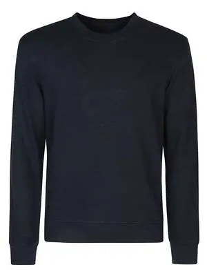 ORIGINAL VINTAGE Cotton Blend Linen Sweatshirt - Blue