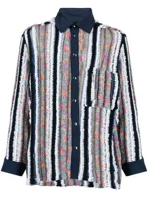 VITELLI Linen Blend Cotton Shirt - Multicolour