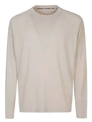 ORIGINAL VINTAGE Cotton Blend Silk Sweater - Grey