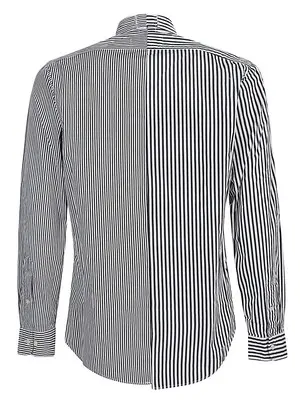 E.L.V. DENIM Contrast Striped Cotton Shirt