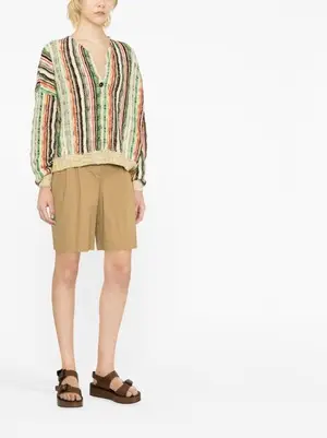 VITELLI Striped Knit Cardigan - Multicolour