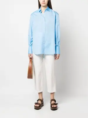 FINAMORE 1925 Cotton Shirt - Clear Blue