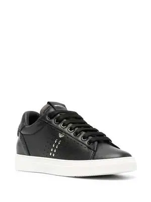 E 'CLAT Emporio Armani Logo Leather Sneakers