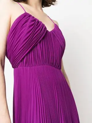 Max Mara Pleated Midi Dress - Purple
