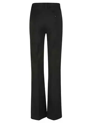 True Royal Cady Flared Trousers - Black