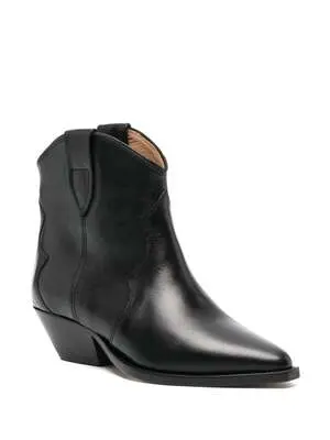 Isabel Marant Étoile Dewina Leather Ankle Boots - Black