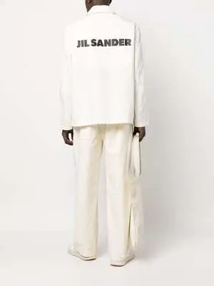 JIL SANDER Logo Cotton Shirt Jacket