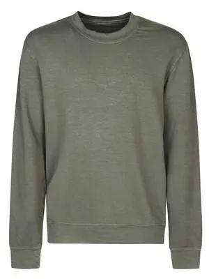 ORIGINAL VINTAGE Cotton Blend Linen Sweatshirt - Green
