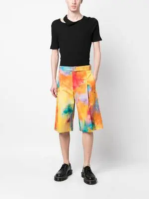 ÉTUDES Tie-dye Print Pleated Shorts