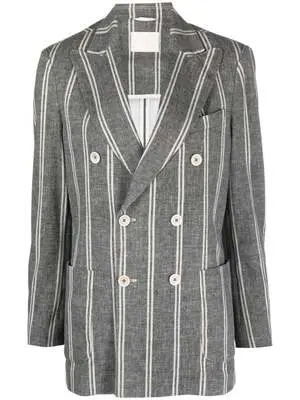 CIRCOLO 1901 Striped Double Breasted Jacket