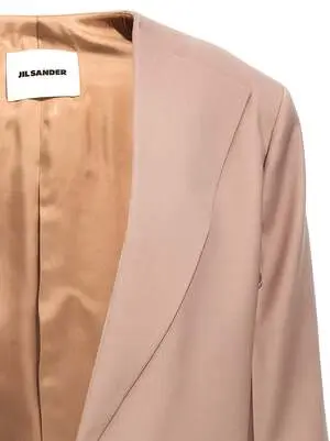 JIL SANDER Single-breasted Blazer - Beige