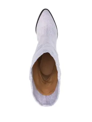 Isabel Marant Rouxa Leather Boots - Lilac