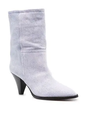 Isabel Marant Rouxa Leather Boots - Lilac