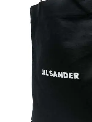 JIL SANDER Logo Print Tote - Black