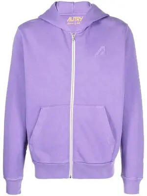 AUTRY Logo Cotton Hoodie - Purple