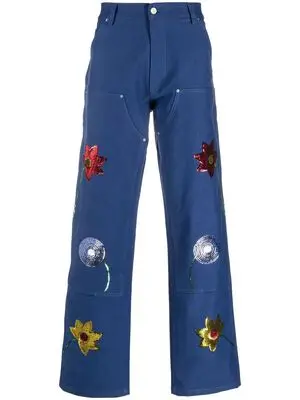 Sky High Farm Workwear Embellished Bottoms For Men