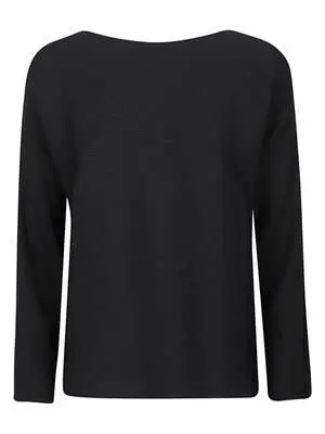 Liviana Conti Ribbed Viscose Sweater - Blue