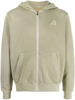 AUTRY Logo Cotton Hoodie - Grey