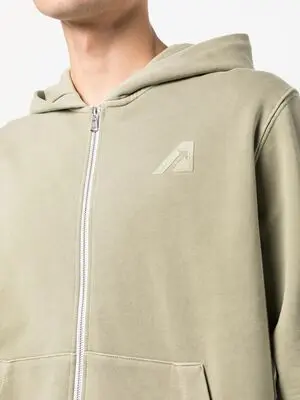 AUTRY Logo Cotton Hoodie - Grey