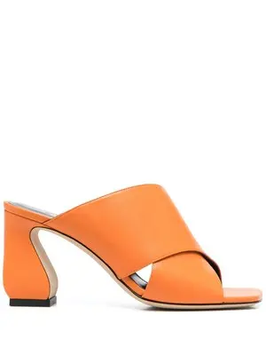 SERGIO ROSSI Leather Mules