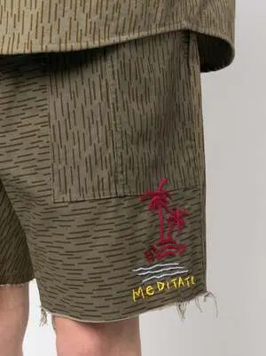 President's Camouflage Print Shorts - Brown