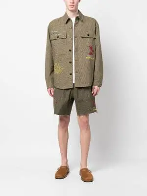 President's Camouflage Print Shorts - Brown