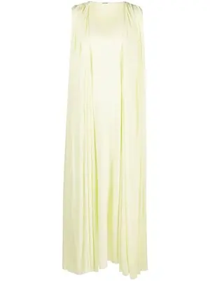 JIL SANDER Draped Midi Dress - Yellow