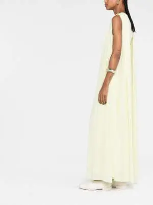 JIL SANDER Draped Midi Dress - Yellow