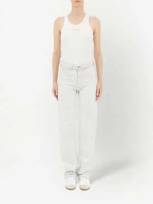 MAISON MARGIELA High-waisted Straight Leg Denim Jeans - Cream