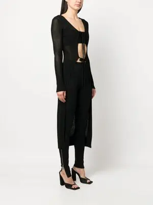 ANDREĀDAMO Knit Long Cardigan - Black