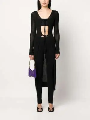 ANDREĀDAMO Knit Long Cardigan - Black