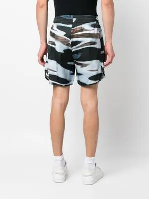 BLUE SKY INN Printed Track Shorts - Clear Blue