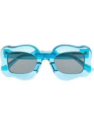 BONSAI Bonsai Oversized Sunglasses Clear Blue