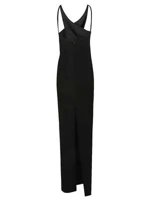 MONOT PRE Monot Cut-out Detail Silk Crepe Long Dress