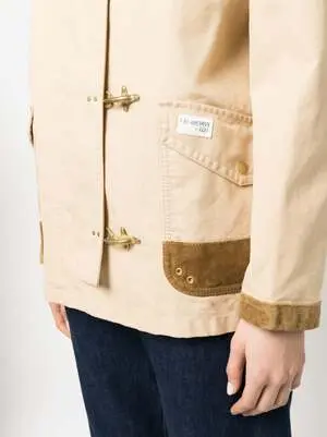 FAY Cotton Shirt Jacket With Cargo Pockets - Beige