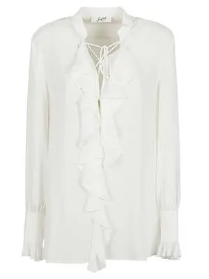 Seafarer Milly Ruched Shirt - White