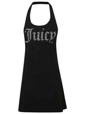 Juicy Couture Logo Halter Mini Dress