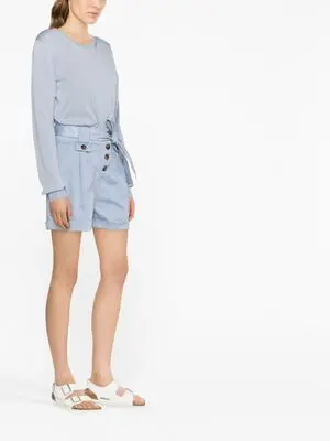 Woolrich Stretch Cotton Twill Shorts - Clear Blue
