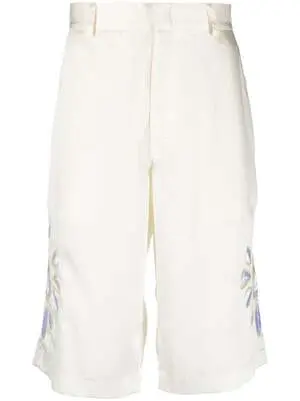 BLUEMARBLE Embroidered Satin Shorts - White