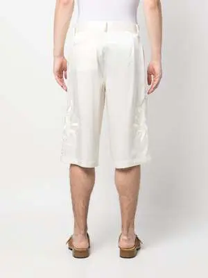 BLUEMARBLE Embroidered Satin Shorts - White