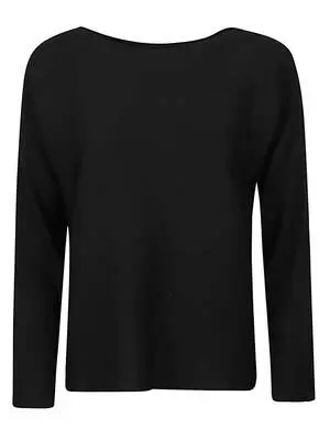 Liviana Conti Ribbed Viscose Sweater - Black