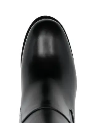 Alexander McQueen Leather Platform Ankle Boots