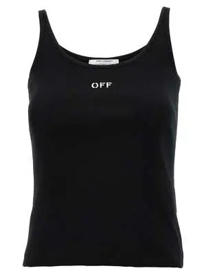 Off White Off-white 'off Stamp' Top - Black