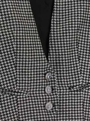 Alexandre Vauthier Houndstooth Waistcoat - White/black