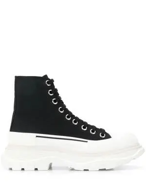Alexander McQueen Tread Slick Ankle Boots - Black