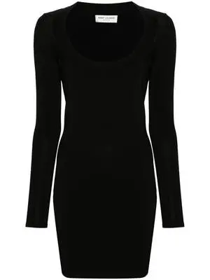Saint Laurent Scoop Neck Cocktail Dresses