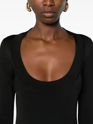 Saint Laurent Knitted Mini Dress - Black