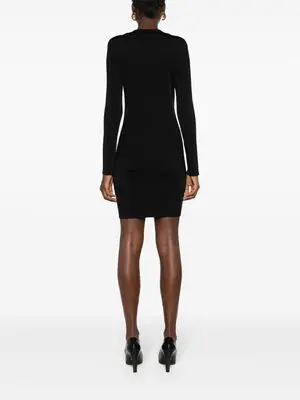 Saint Laurent Knitted Mini Dress - Black